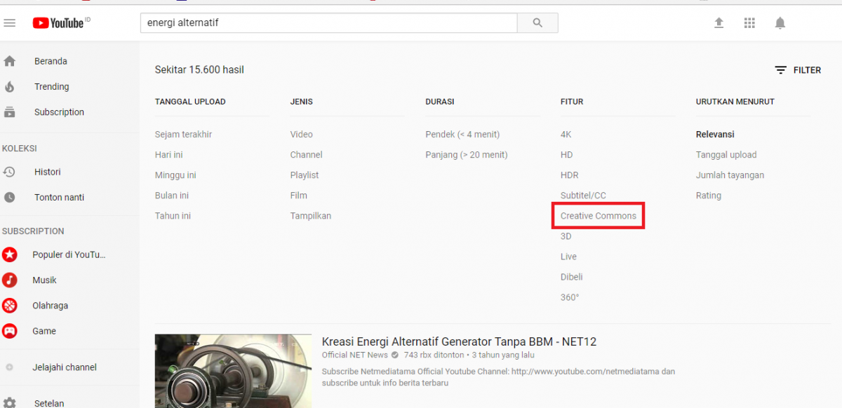 Panduan Mencari Konten Video Berlisensi Creative Commons di Situs Web ...